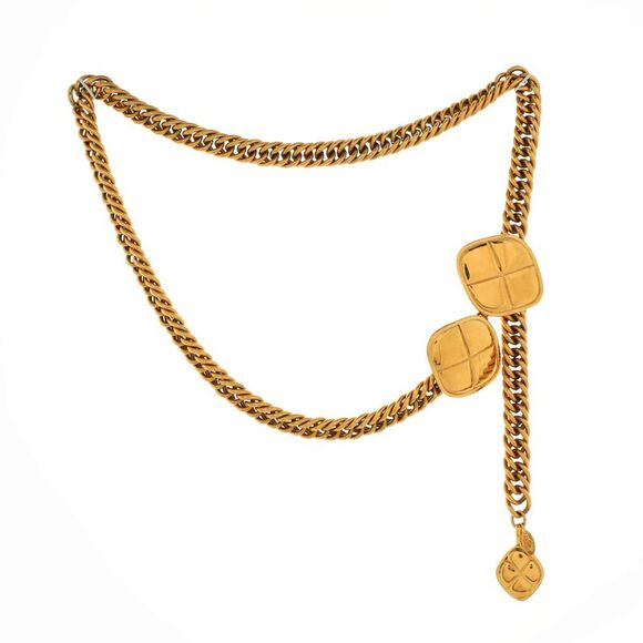 CHANEL | Accessories | Chanel Vintage Diamond Charm Chain Belt Quilted ...